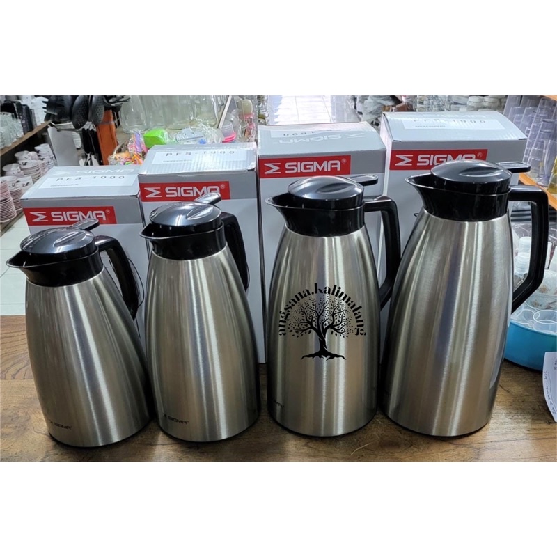 Jual Termos Tuang Sigma Stainless Steel dan Dalamnya Kaca 1L, 1.3L, 1 ...