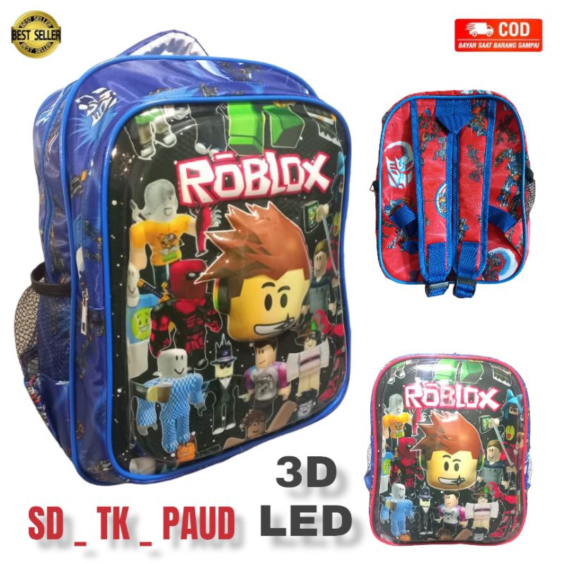 Jual TAS ROBLOX 3D ber LED EMBOS ransel laki_laki SD/ TK /PAUD roblox ...
