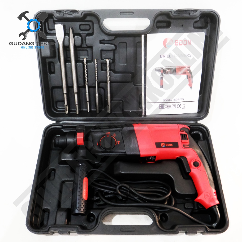 Jual MESIN ROTARY HAMMER ED5-2680 EDON Drill Electric AS226 AST SH305 ...