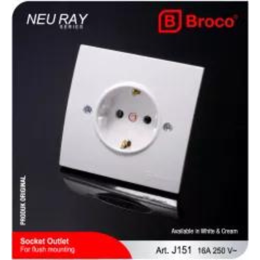 Jual STOP KONTAK BROCO NEU RAY J151 / STOP KONTAK INBOW White | Shopee ...