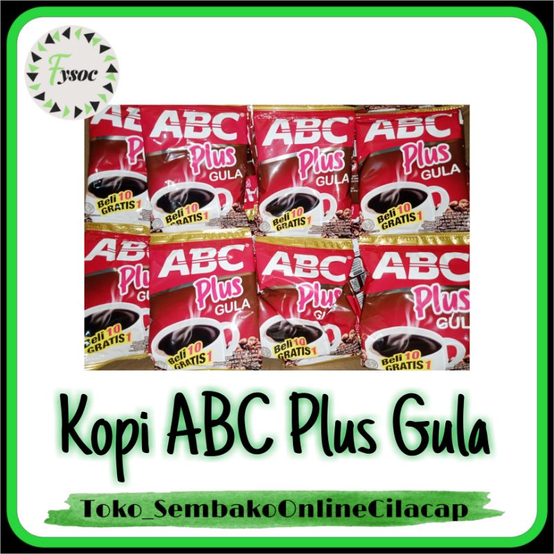 Jual KOPI ABC PLUS + GULA ISI 11 PCS KOPI HITAM RENCENG | Shopee Indonesia