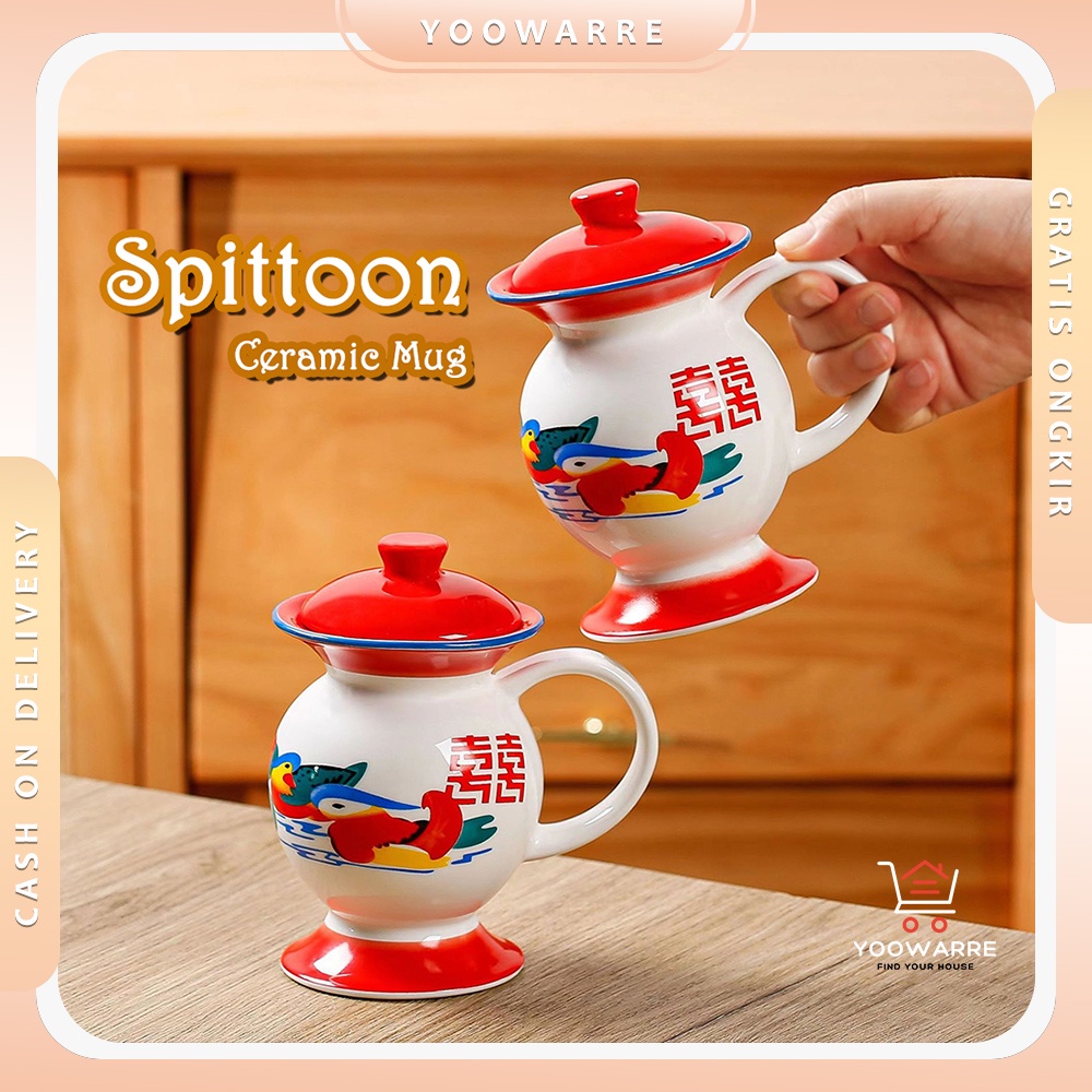 Jual Spittoon Gelas Keramik Lucu Cangkir Teh Kopi Classic Tahan Panas ...