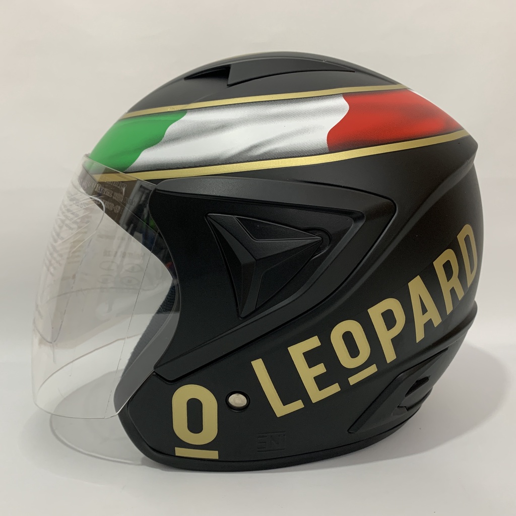 Jual Helm JP 13 Leopard Gold Hitam Doff - Helem Helmet SNI Dewasa BXP ...