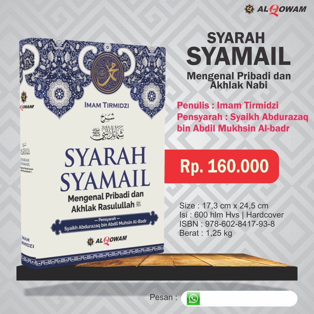 Jual Syarah Syamail | Mengenal Pribadi dan Akhlak Nabi | Imam Tirmidzi ...