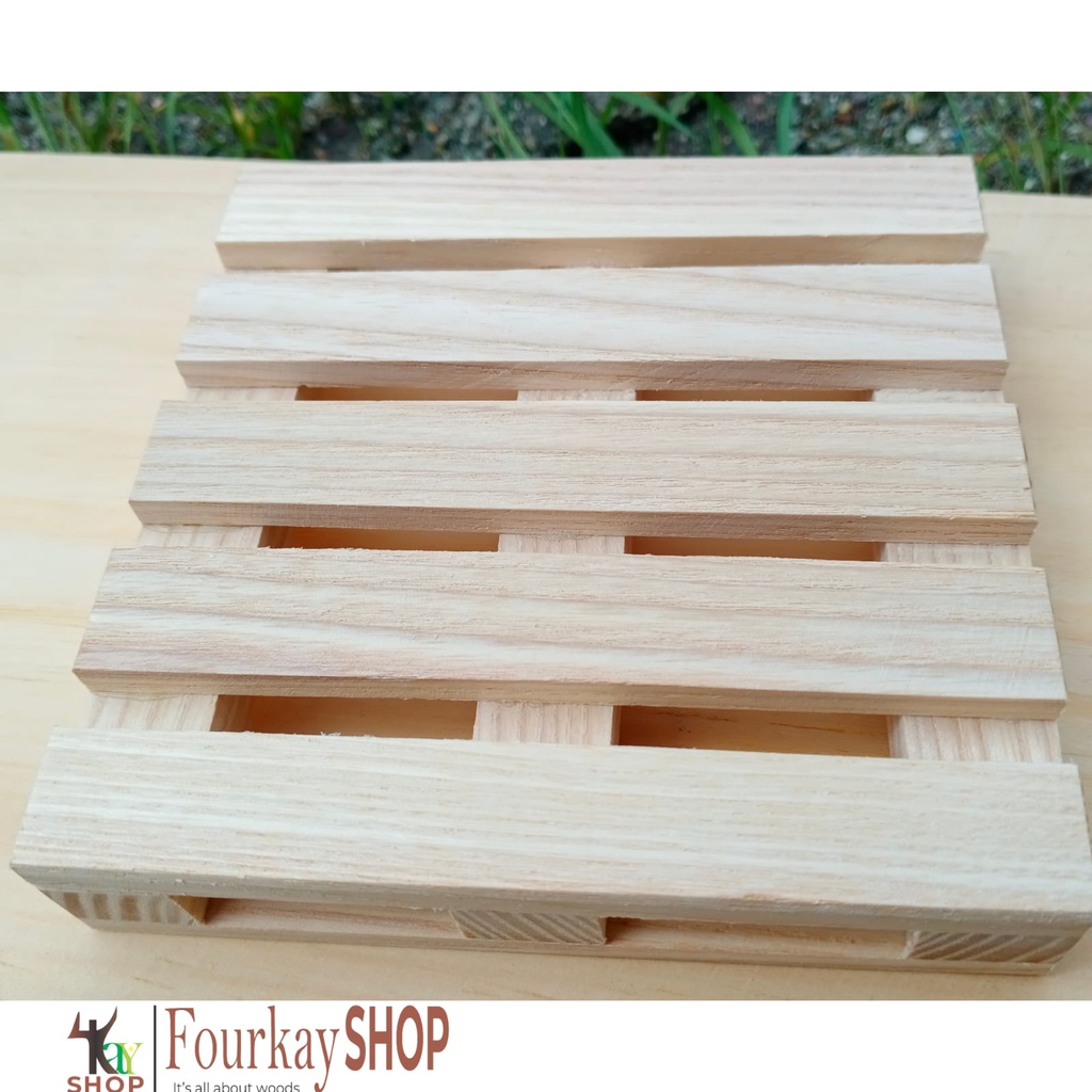 Jual Mini Palet Kayu Jati Belanda (Alas Vas Bunga) | Shopee Indonesia