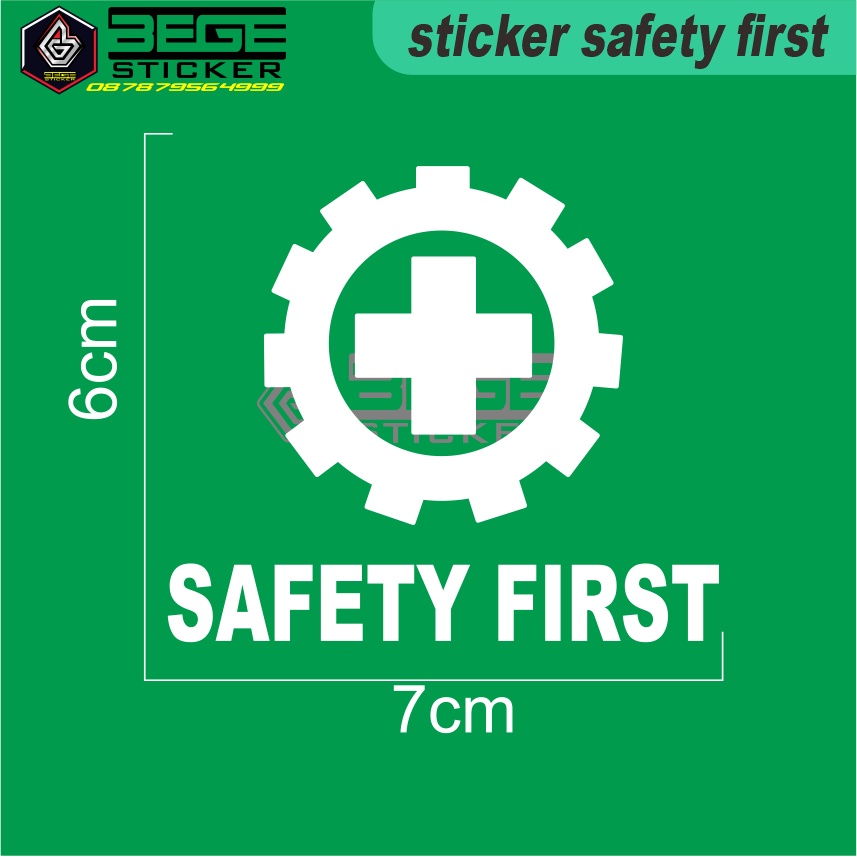Jual Sticker Helm Proyek Safety First Bahan Menyala / Reflektif ...