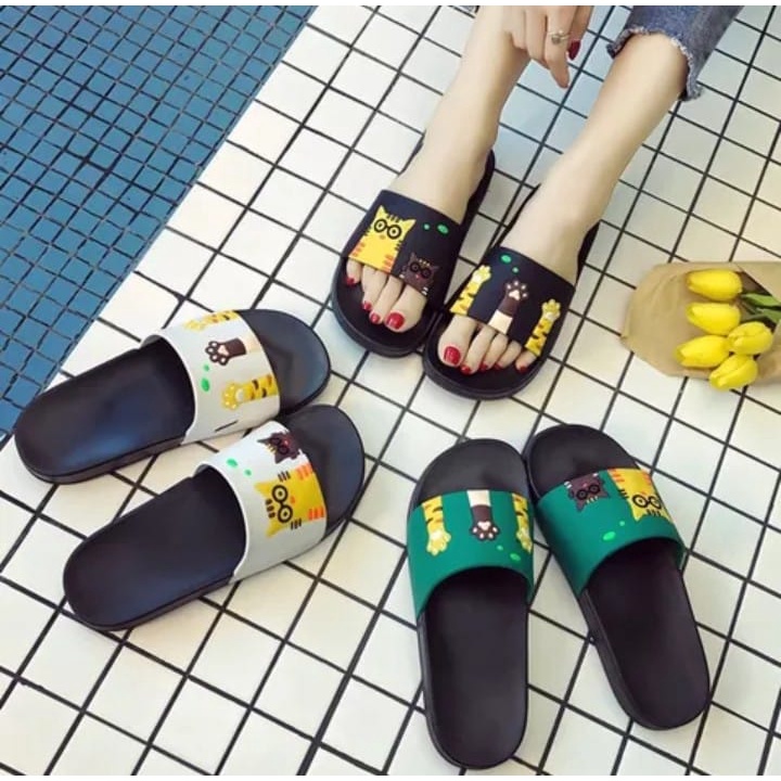 Jual CAT TWO, sandal wanita slip on, sandal wanita slop karet, sendal ...