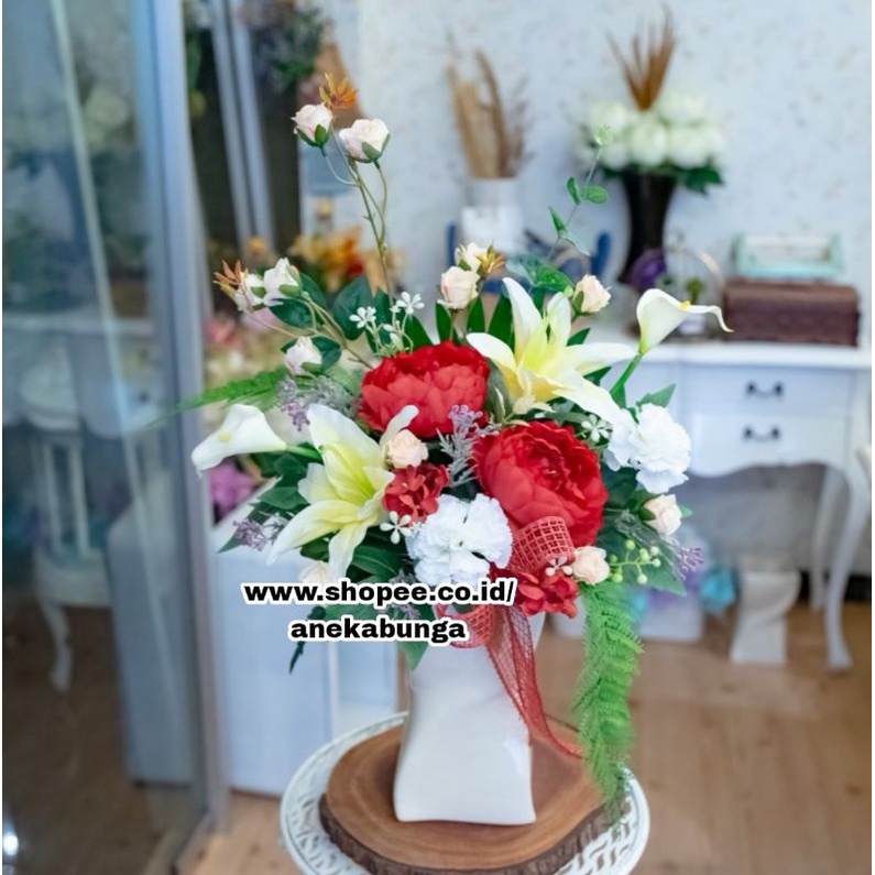Jual Bunga Plastik Pot Meja Artificial Flower Palsu Grand Opening ...