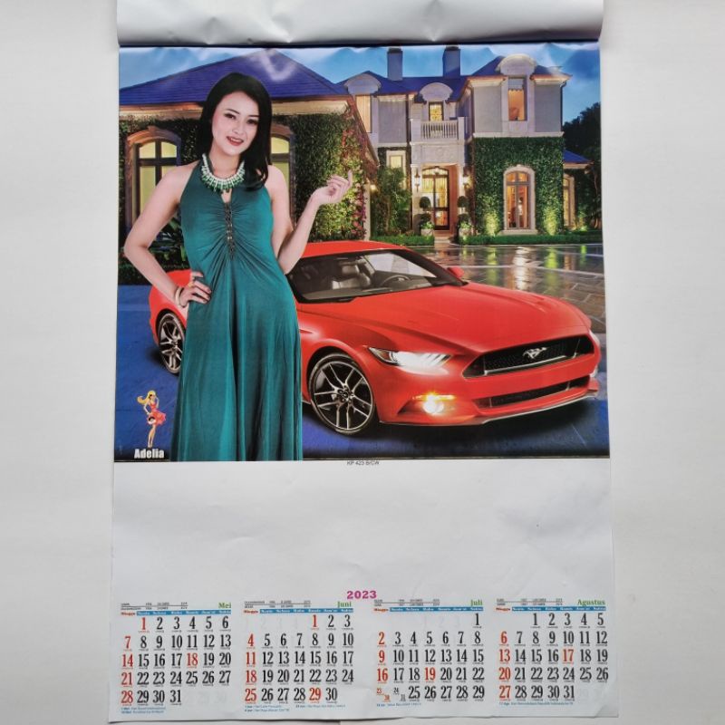 Jual kalender dinding 2023 caturwulan 3 lembar artis mobil | Shopee ...
