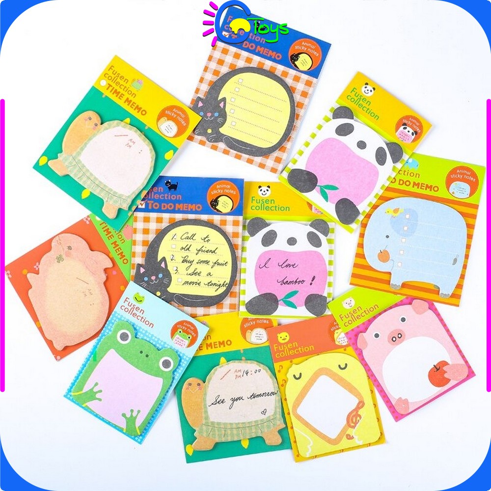 Jual CR-A3 Sticky Notes Motif Binatang Tempelan Kertas Catatan Memo ...