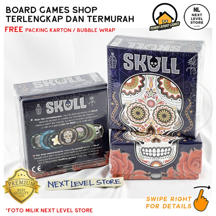 Jual Skull Board Games Card Game Permainan Kartu Party - FREE FULL Bubblewrap | Shopee Indonesia