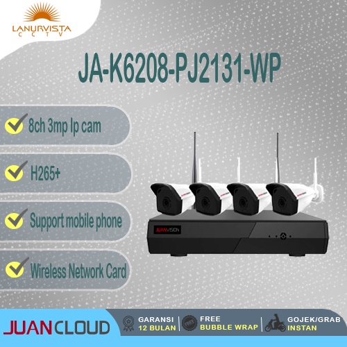 Jual PAKET CCTV Juan JA-K6208-PJ2131-WP Wireless NVR KIT -ORIGINAL ...