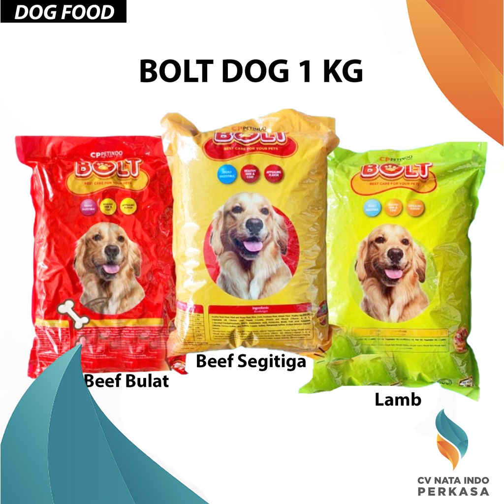 Jual Makanan Anjing - BOLT DOG BEEF / LAMB - 1 KG | Shopee Indonesia