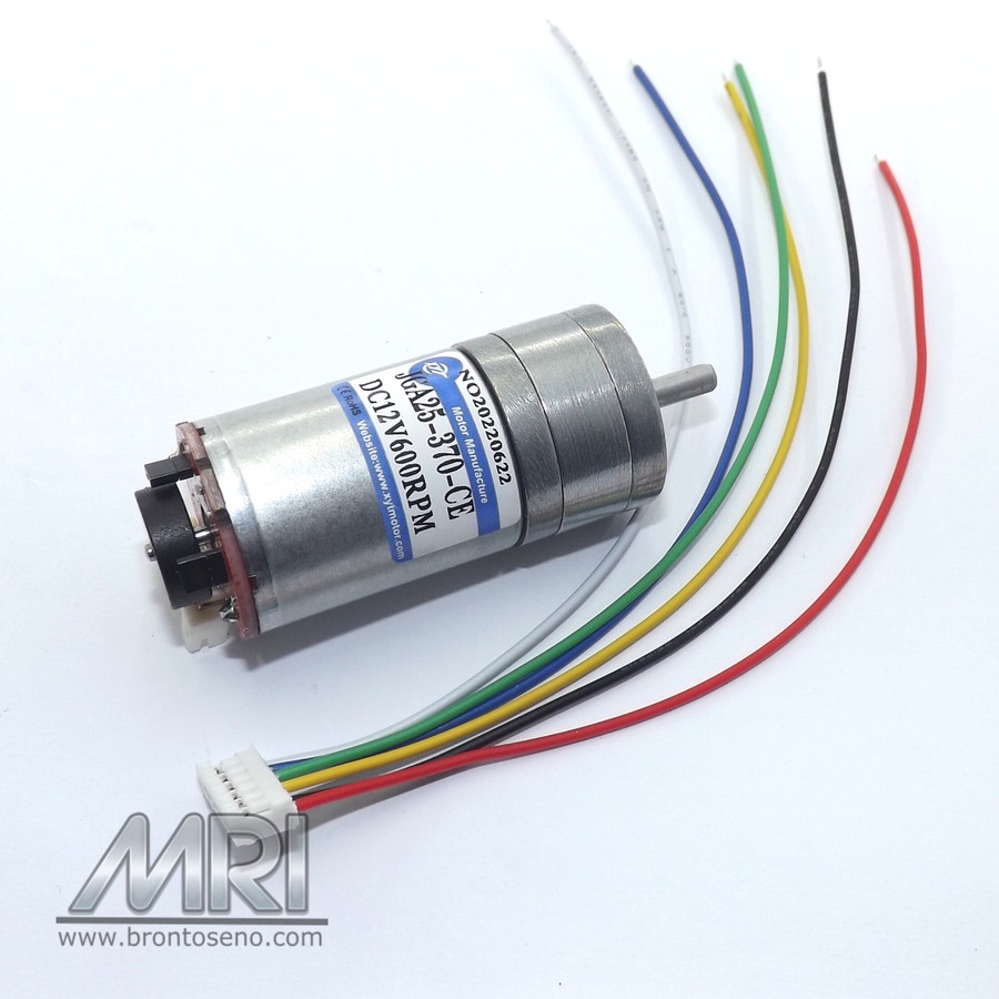 Jual DC Motor 25GA370 12V 600Rpm Encoder 7ppr | Shopee Indonesia