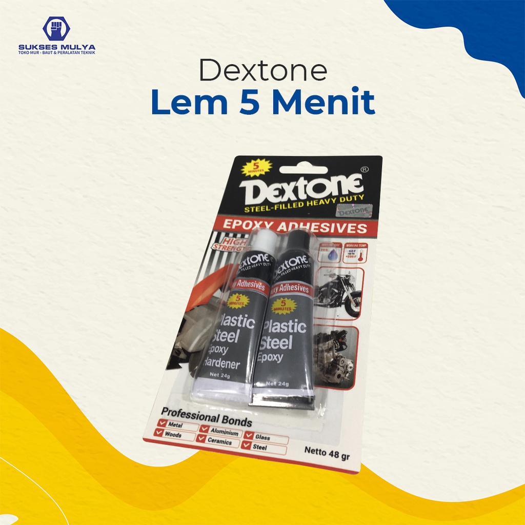 Jual Lem Besi Dextone 5 Minute 48gr | Shopee Indonesia