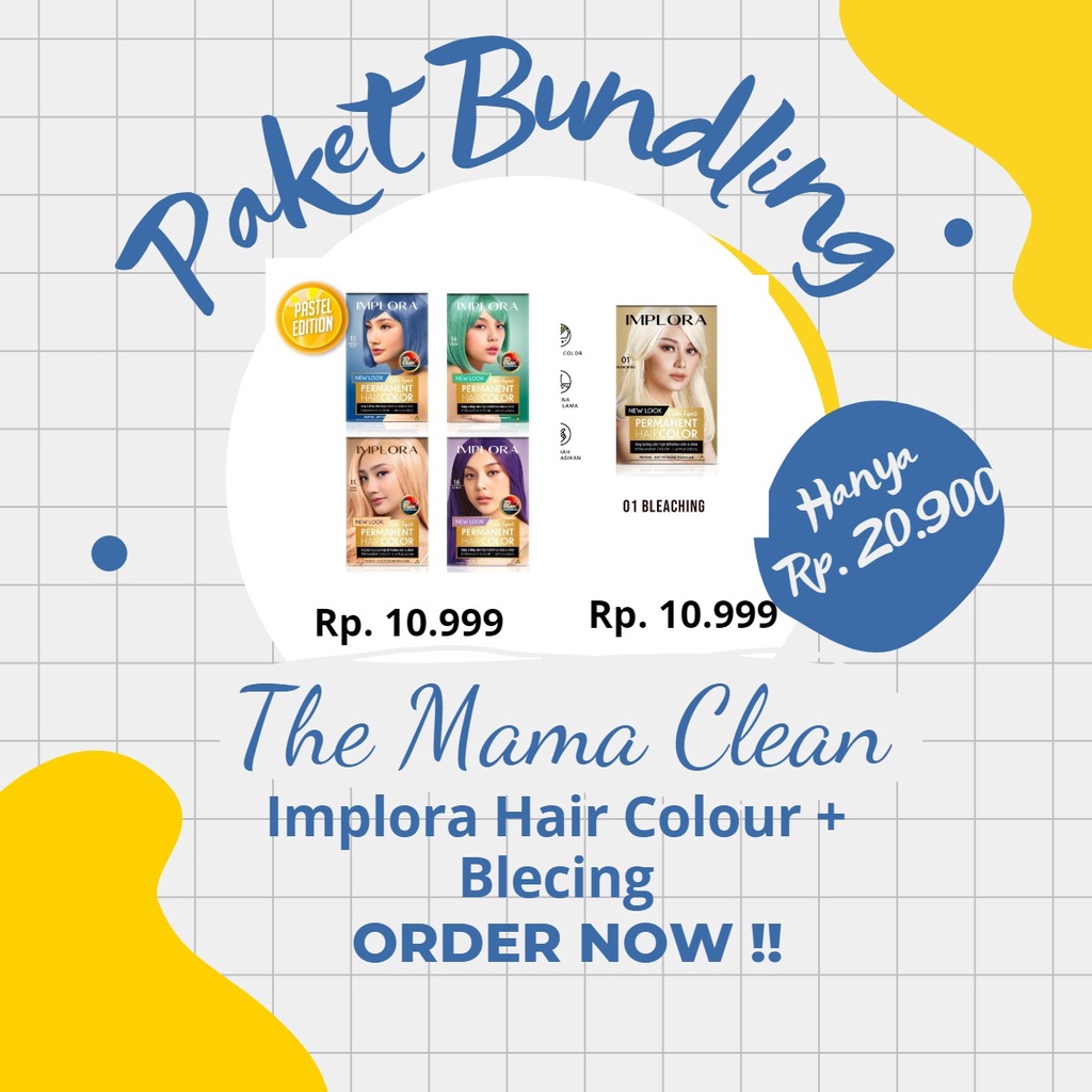 Jual IMPLORA HAIR COLOUR EXPERT&PASTEL + IMPLORA HAIR BLEACHING (Paket ...