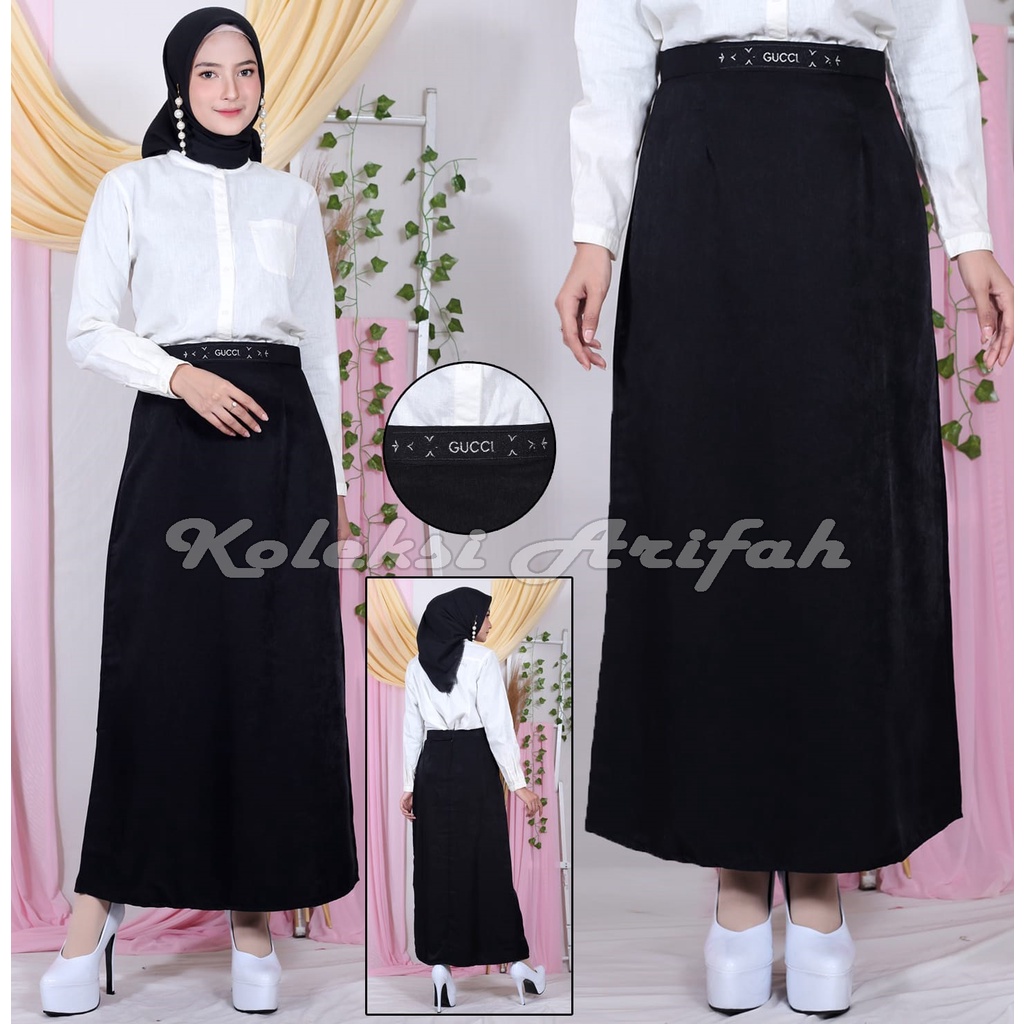 Jual Rok Kerja Panjang Hitam A Bahan Formal Kantor / Rok panjang Bentuk ...