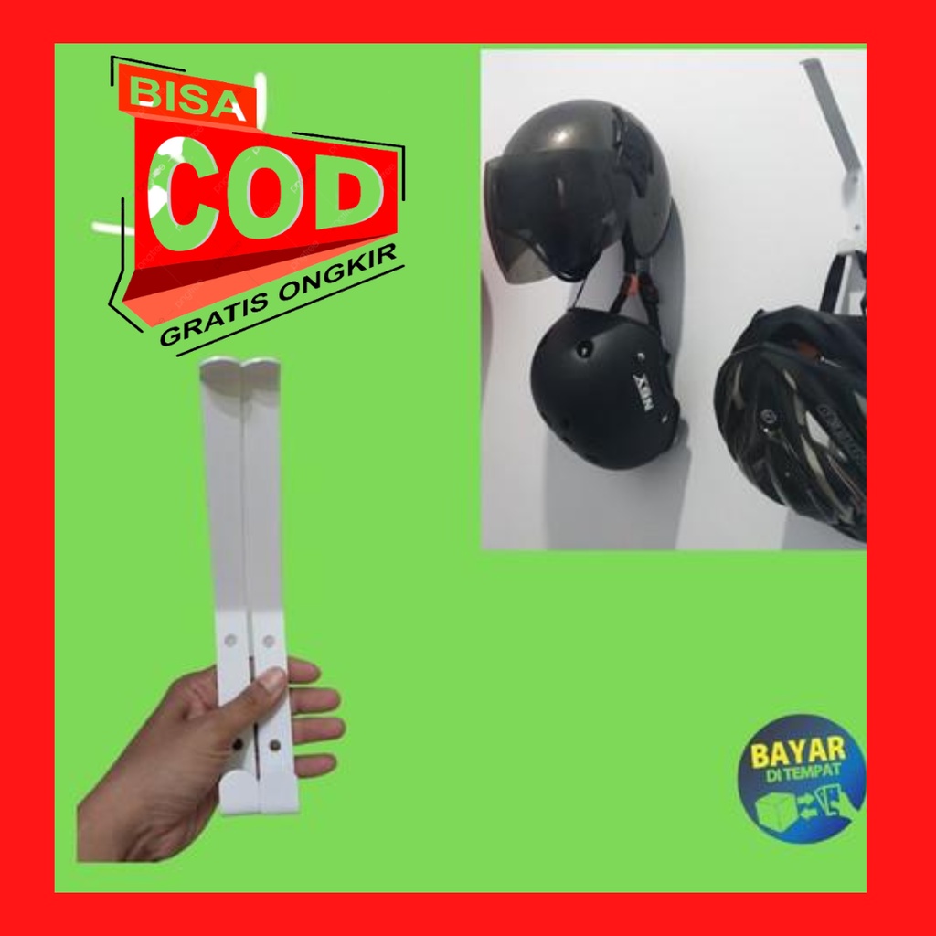 Jual Rak Helm Besi / Gantungan Helm Dinding / Tempat Helm Gantung 2 ...