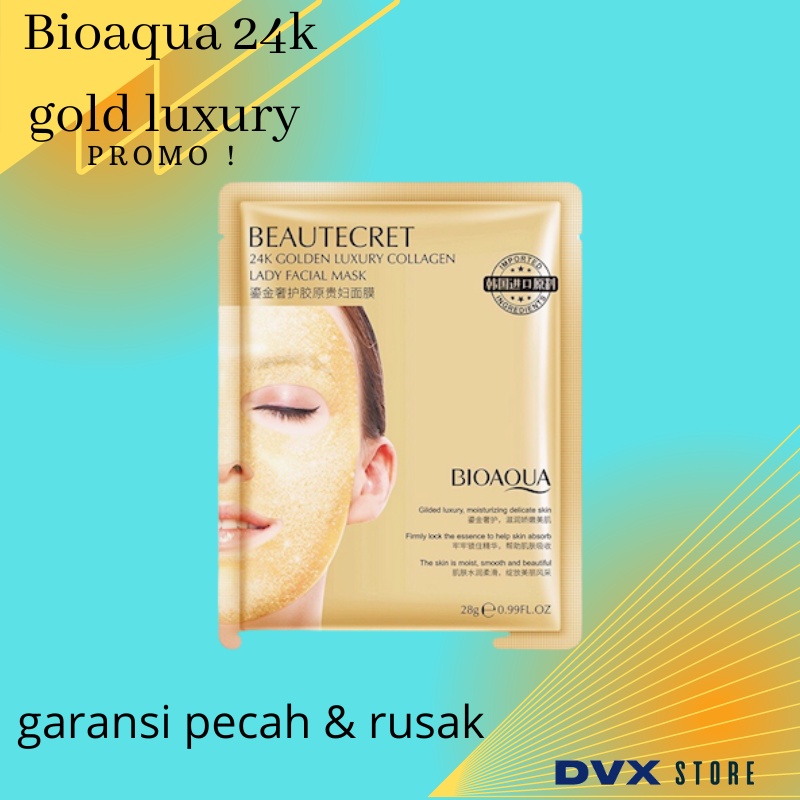 Jual Bioaqua 24k gold luxury collagen mask | Shopee Indonesia