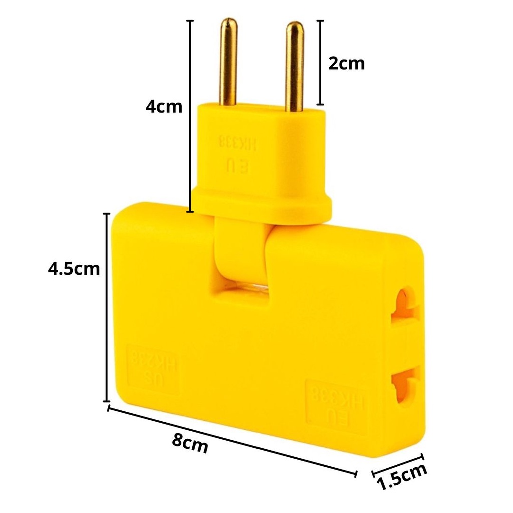Jual DP 3in1 Power Socket Extension Plug Lipat Tambahan 3 Lubang Stop ...