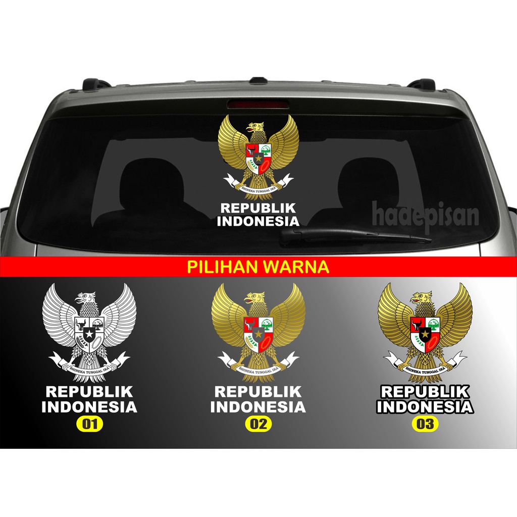 Jual Stiker Mobil Cutting Sticker kaca body mobil Garuda Republik ...