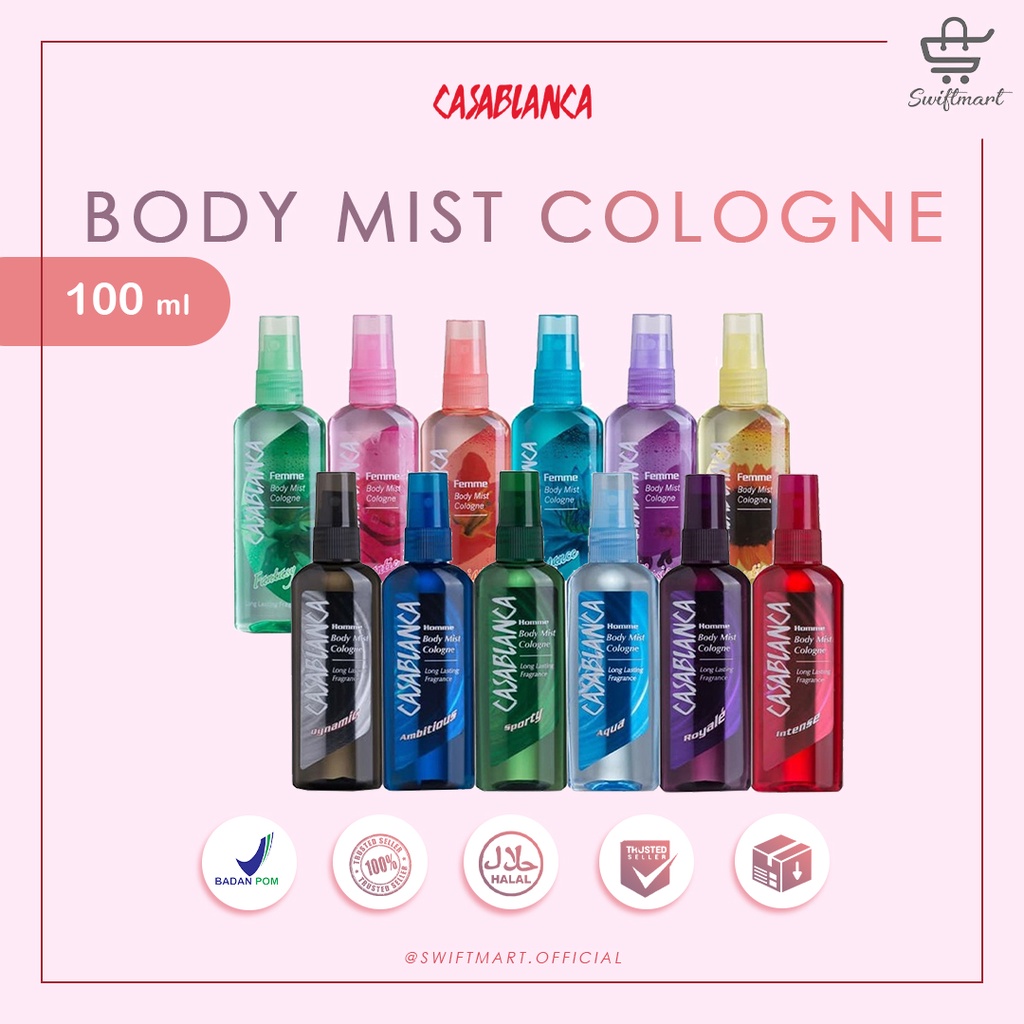Jual Casablanca body mist cologne 100 ml - Parfum - BPOM | Shopee Indonesia
