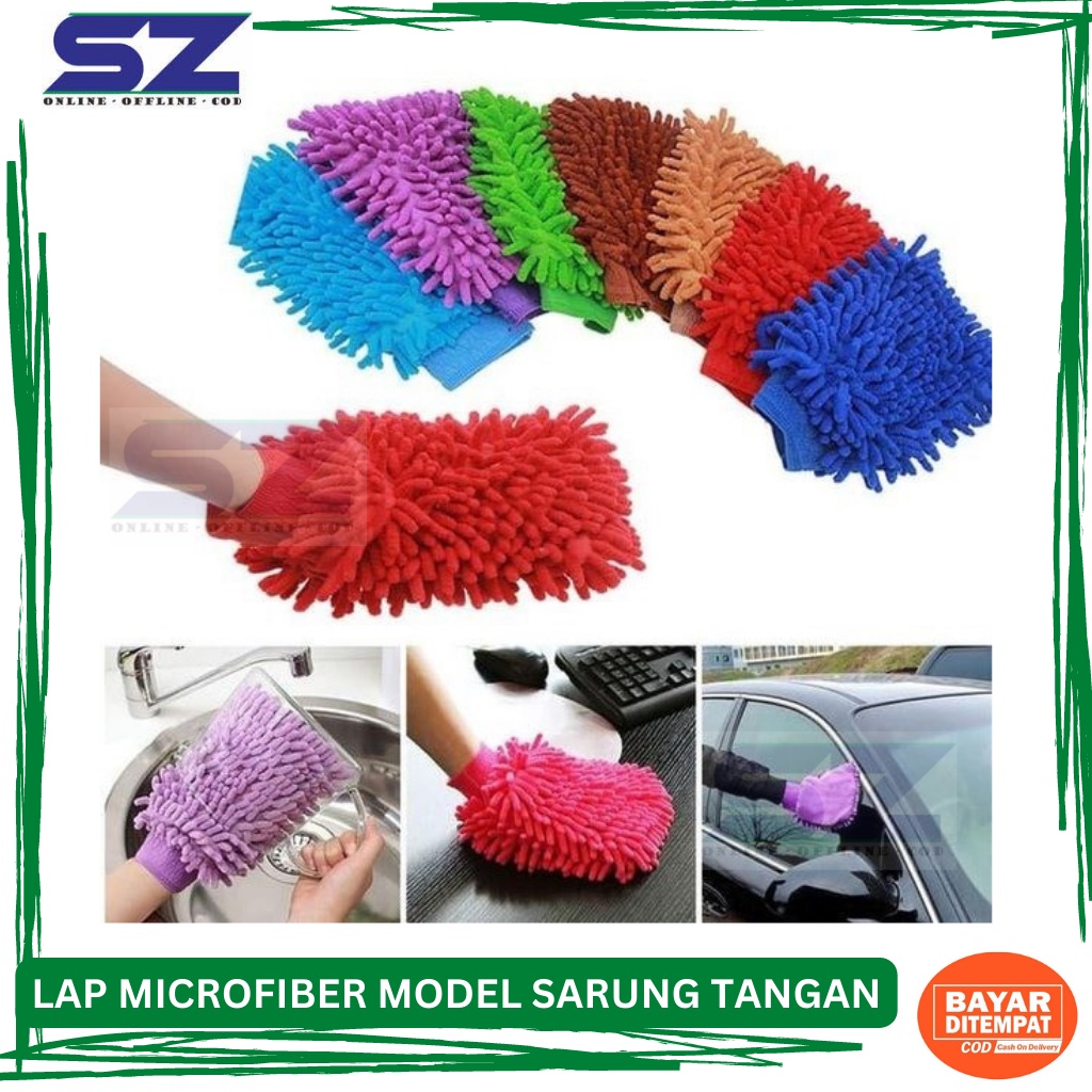 Jual Sarung Tangan Microfiber Kain Lap Microfibre Cendol Cuci Mobil ...