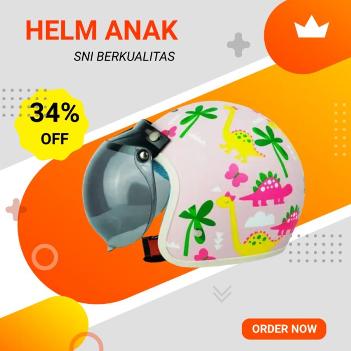 Jual Helm Anak SNI Terbaru Motif karakter Lucu | Shopee Indonesia