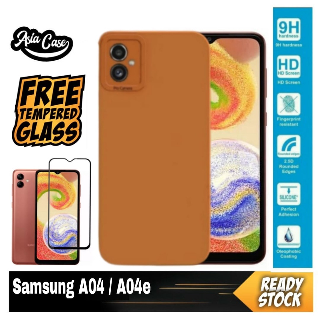 Jual Promo 2 IN 1 Case Samsung A04e / A04 Free Tempered Glass Full ...