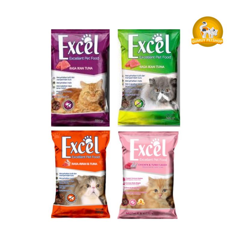 Jual Makanan Kucing Kering Dry Food Excel Cat Food Donat Segitiga Ikan ...