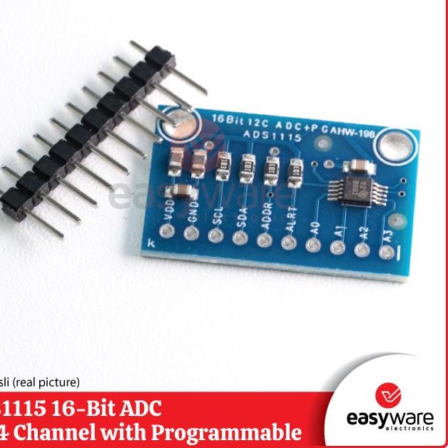 Jual ADS1115 16 BIT I2C ADC 4 CHANNEL ANALOG TO DIGITAL MODULE | Shopee ...