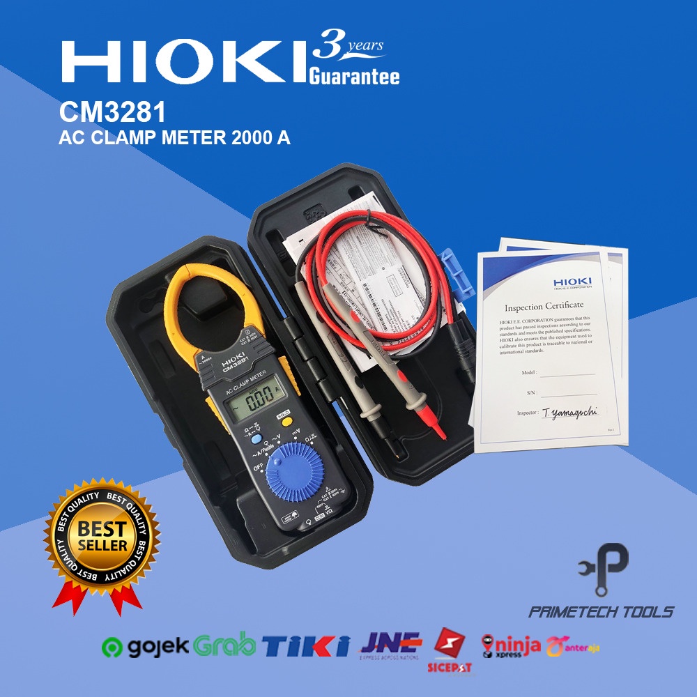Jual HIOKI CM3281TANG AMPERE AC DIGITAL CLAMP METER 2000 A MADE IN ...