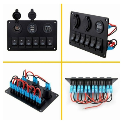 Jual 6 Gang ARB Switch Saklar 3pin Offroad USB VOLTMETER | Shopee Indonesia