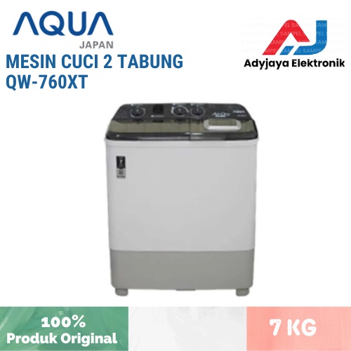 Jual MESIN CUCI 2 TABUNG AQUA QW-760XT 7kg | Shopee Indonesia