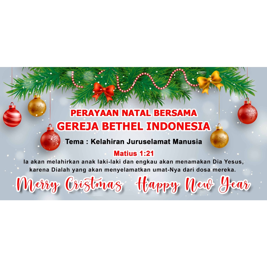 Jual SPANDUK BANNER SELAMAT NATAL DAN TAHUN BARU SPANDUK IBADAH NATAL ...