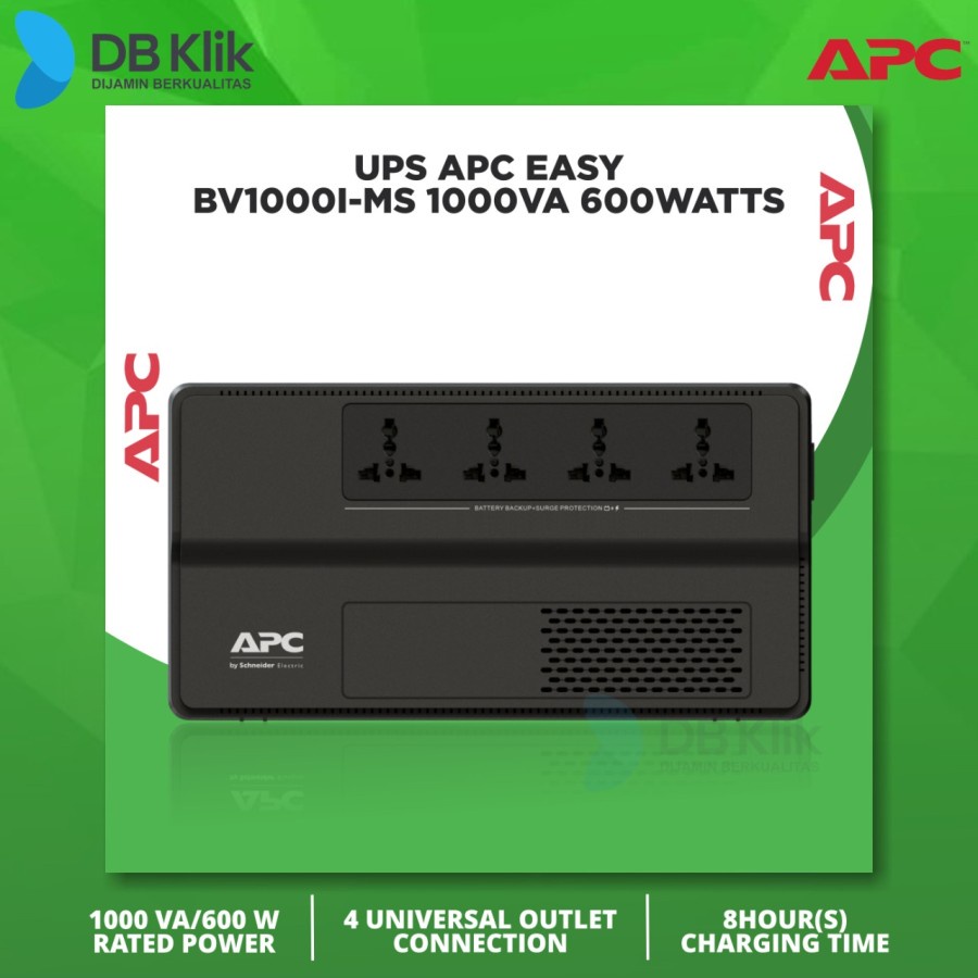 Jual UPS APC Easy BV1000I-MS 1000VA 600Watts Universal Outlet - APC BV1000I | Shopee Indonesia