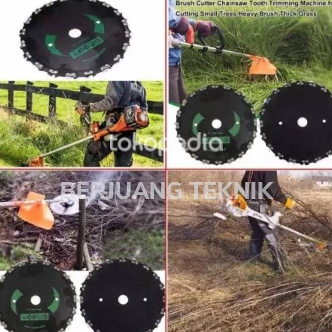 Jual Pisau Bulat Potong Rumput Model Chainsaw Tooth Grass Blade ...