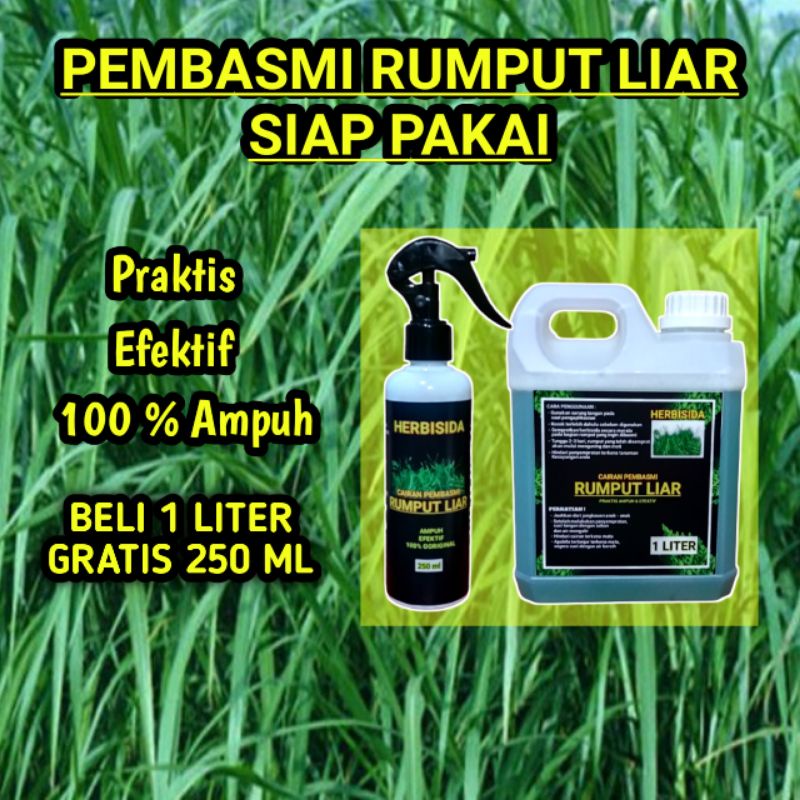 Jual Pembasmi rumput liar ampuh sampai akar siap pakai 1 liter bonus ...