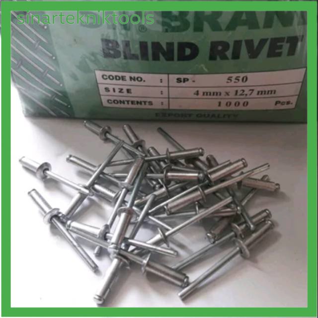 Jual Paku Blind rivet SIP 540 4mm paku rifet paku tang rivet eceran ...