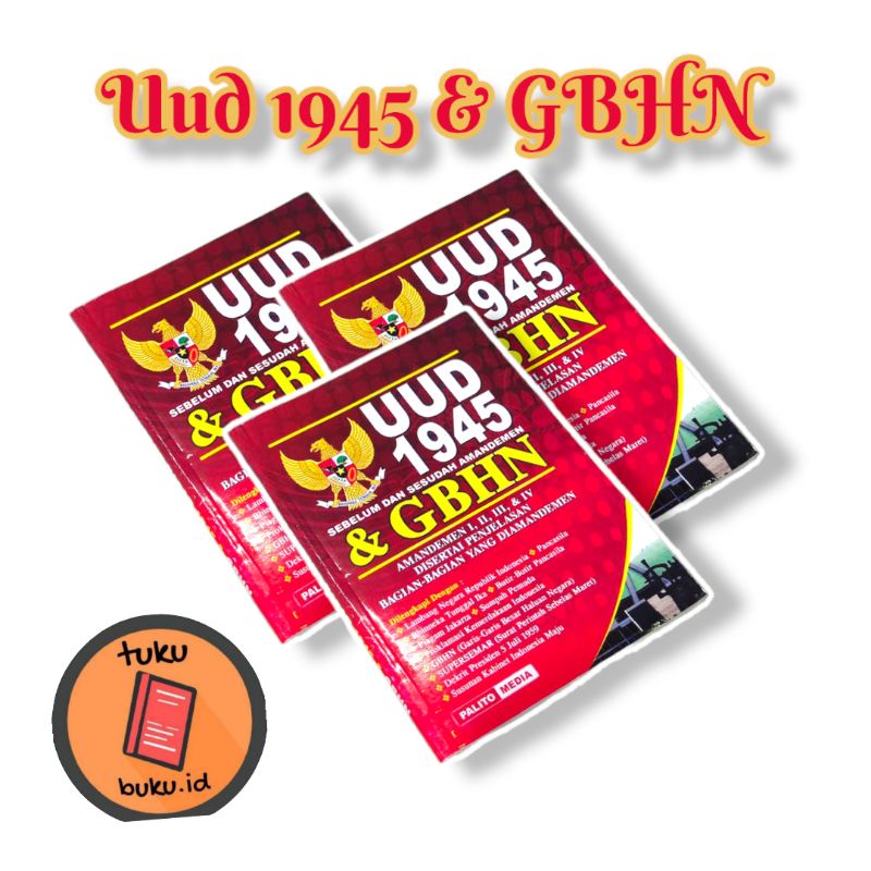 Jual BUKU UUD 1945 UNDANG UNDANG DASAR NEGARA REPUBLIK INDONESIA PALITO ...