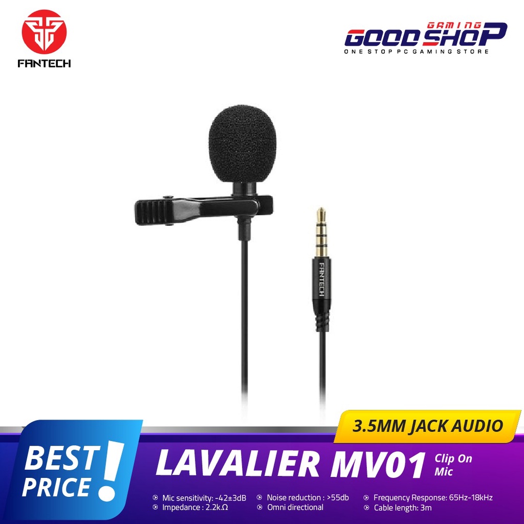 Jual Fantech MV-01 / MV01 Lavalier Microphone - Gaming Microphone ...