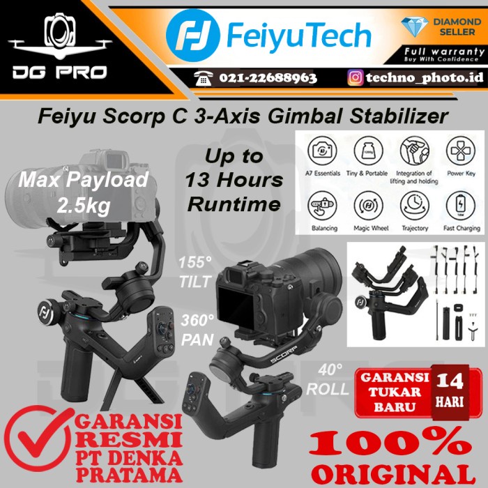 Jual Sta Feiyu Ak2000C 3 Axis Handheld Gimbal Stabilizer Camera Ak ...