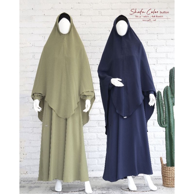 Jual [Khusus Khimar] COLOR BUTTON Khimar Vshape Nonsplithand Nonpad ...