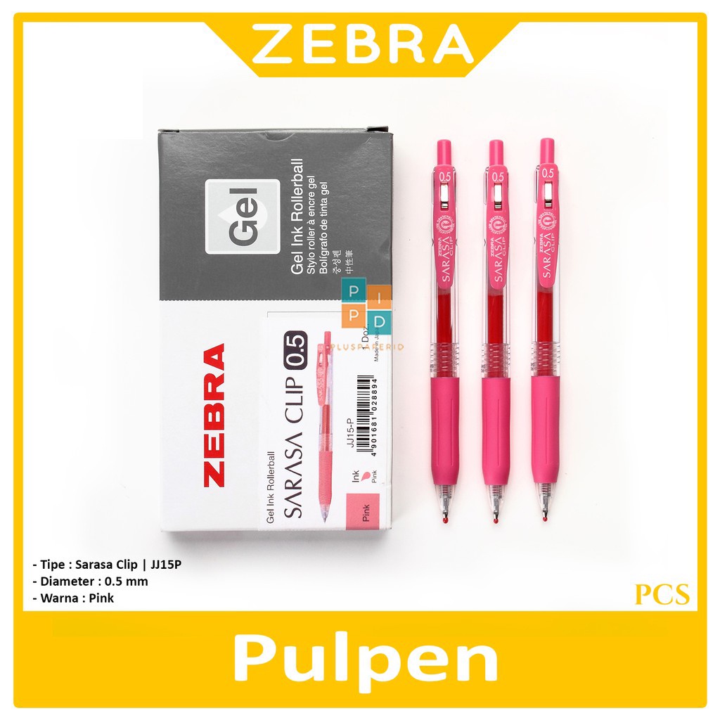 Jual ZEBRA - Pulpen Gel Pen Sarasa 0.5mm Pink - Pcs | Shopee Indonesia