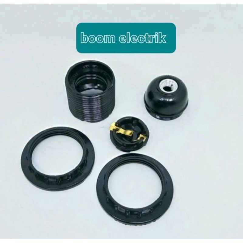 Jual Fitting Gantung Jerman E27 Double Ring Hitam | Shopee Indonesia