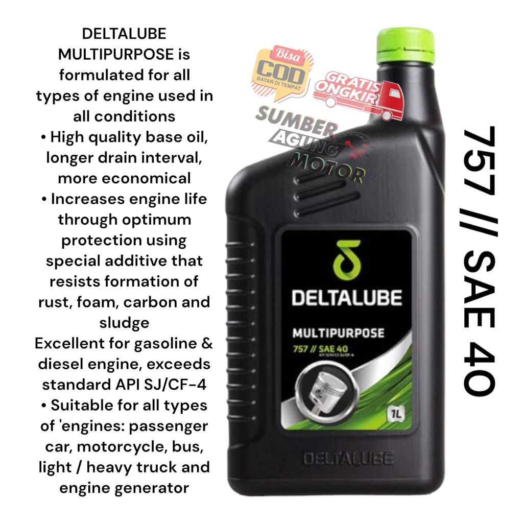 Jual OLI DELTALUBE 4T 1 LITER 757 SAE 40 MULTIPURPOSE | Shopee Indonesia