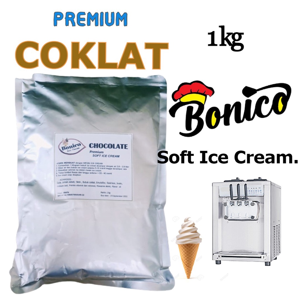 Jual BONICO COKLAT SOFT ICE CREAM POWDER 1kg PREMIUM RESTO premix ...