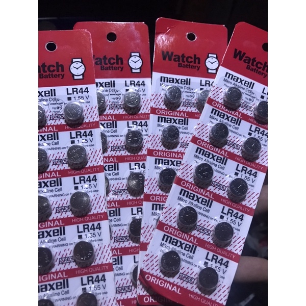 Jual Baterai alkaline maxel LR44 baterai laser baterai jam | Shopee ...
