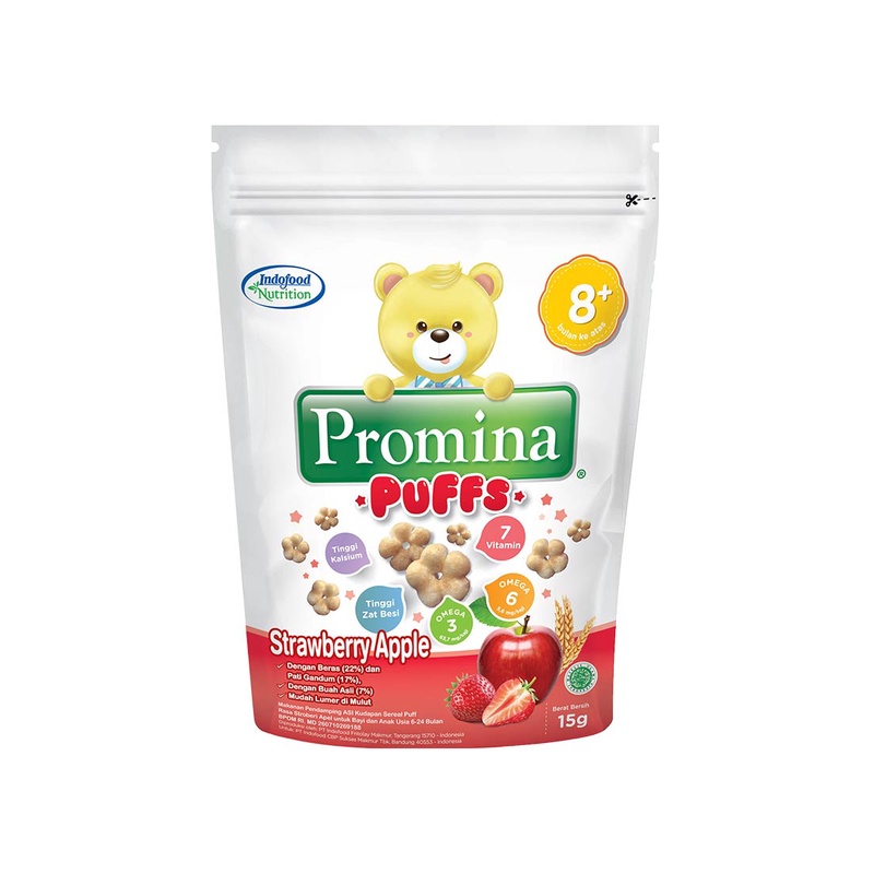 Jual Promina Snack Rice Puffs Strawberry Apple 15 Gram | Shopee Indonesia