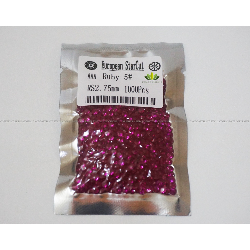 Jual Permata Sirkon Cubic zirconia Ruby Tabur 1000 Butir Grade AAA | Shopee Indonesia